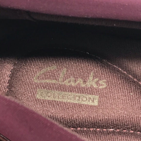 Clarks | Shoes | Clarks Wine Croc Embossed Leather Loafer | Poshmark